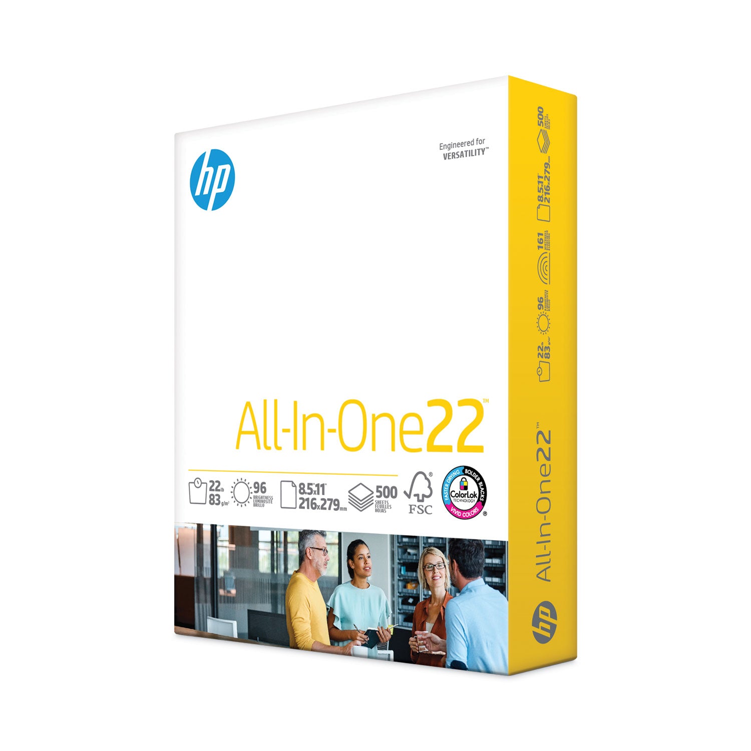 All-In-One22 Paper, 96 Bright, 22 lb Bond Weight, 8.5 x 11, White,