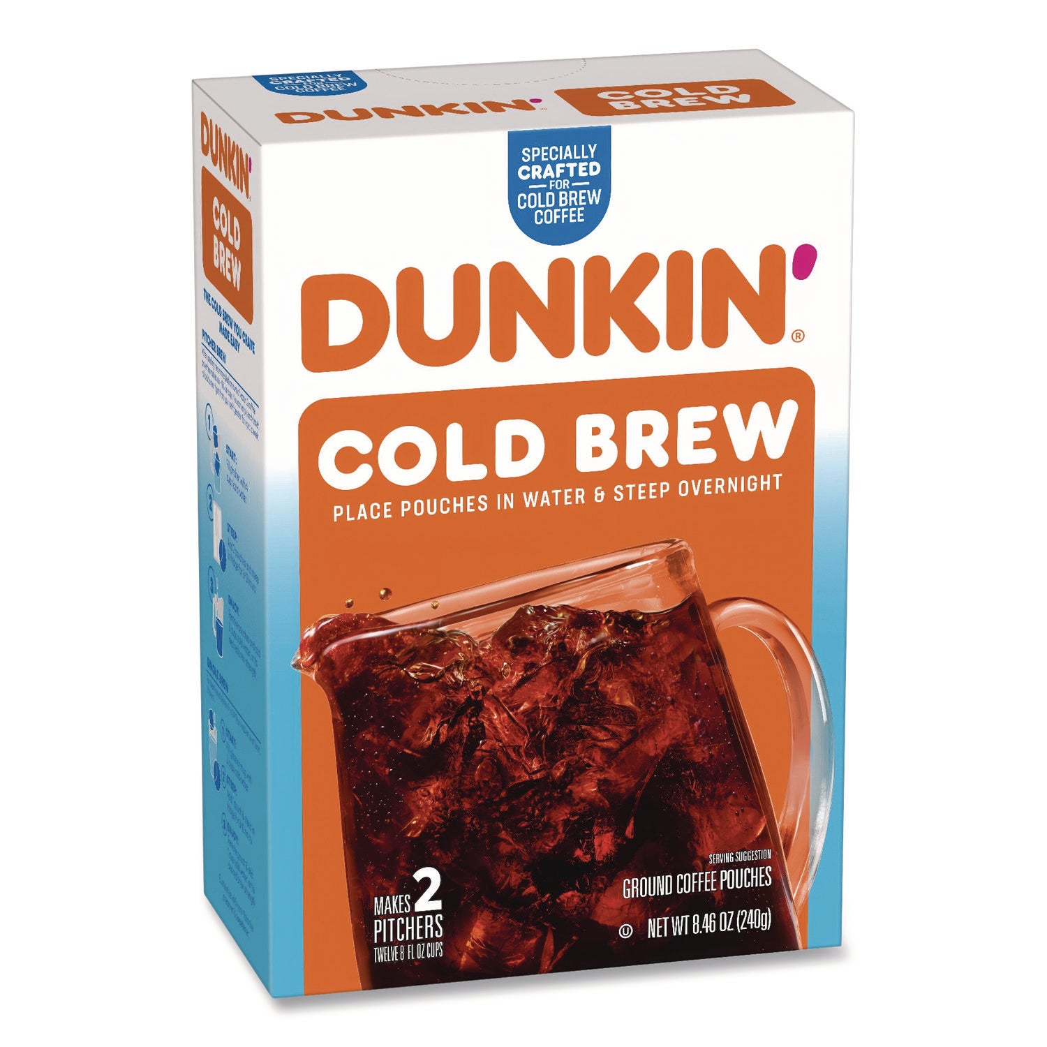Dunkin'® Cold Brew Coffee Packets, 2.12 oz Packets, 4/Box - Flipcost