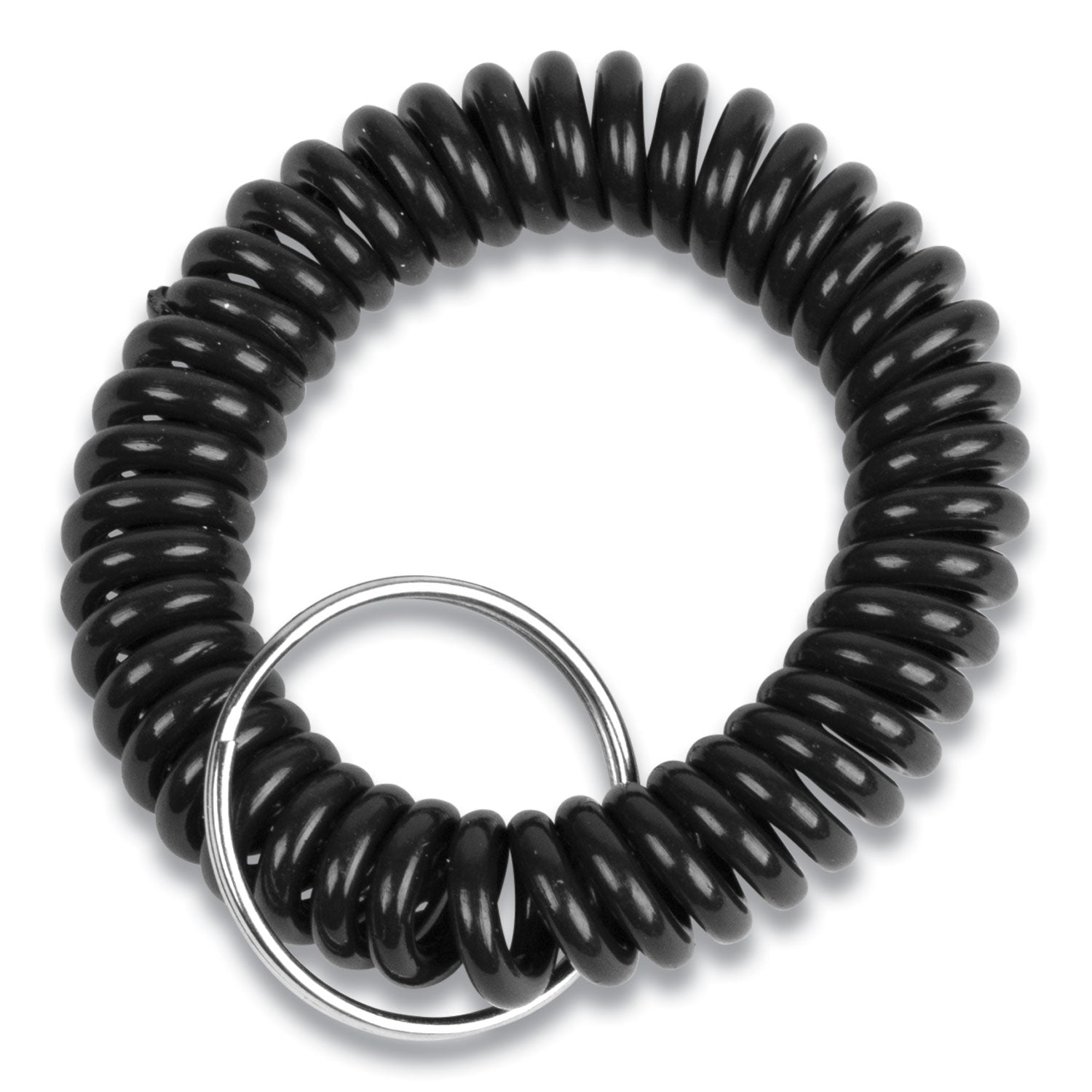 CONTROLTEK Wrist Key Coil Key Organizers, Black, 12/Pack - Flipcost