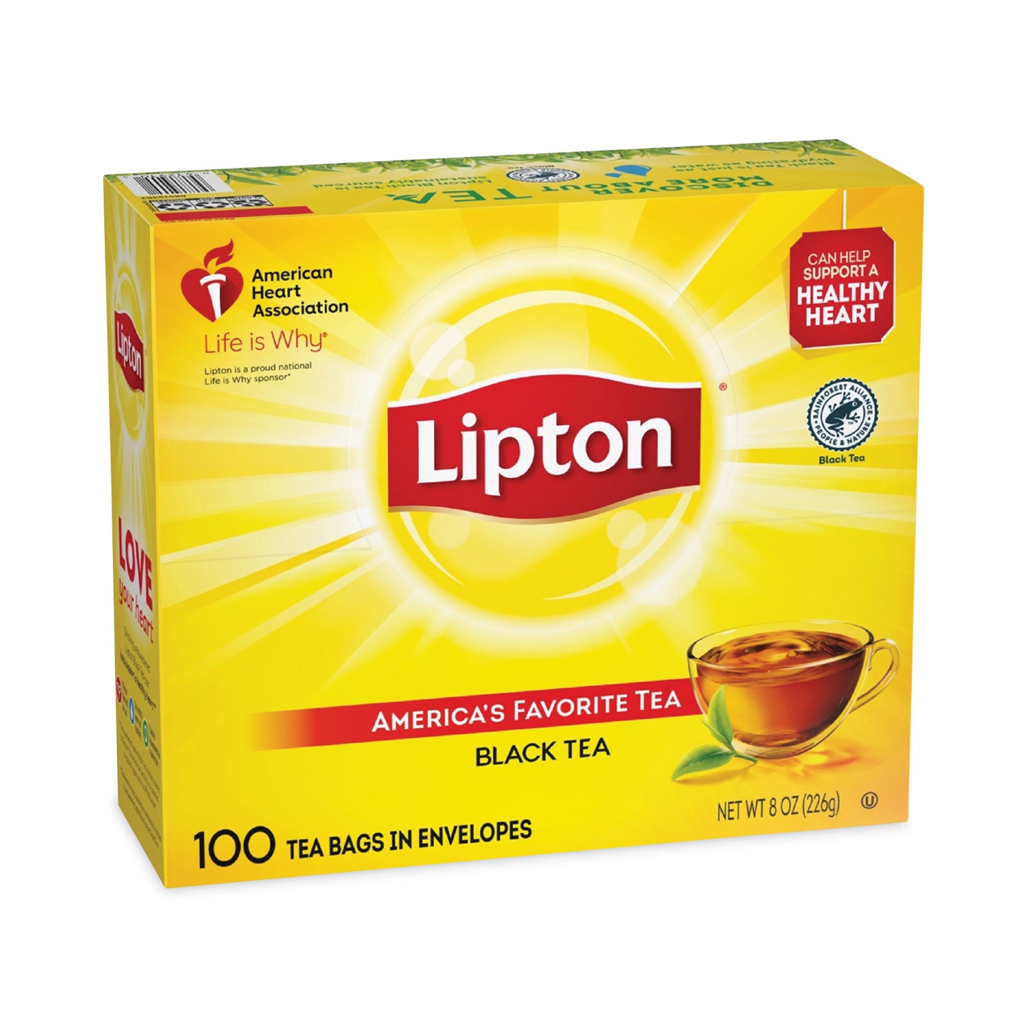 UNILEVER Tea Bags, Black, 100/Box - Flipcost
